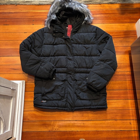 Point Zero | Jackets & Coats | Mens Point Zero Black Puffer Jacket With ...